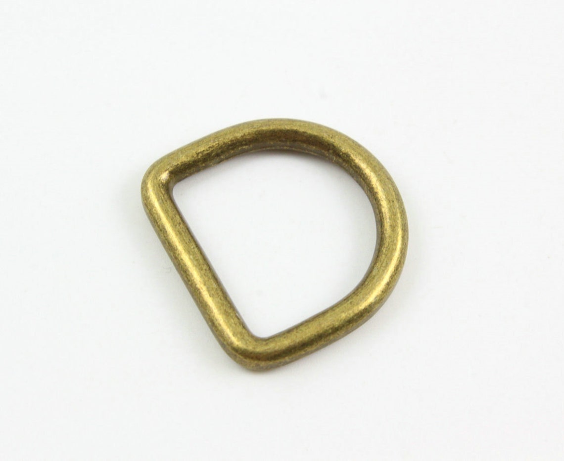 10 Pieces 20mm Antique Brass Color Welded Metal D Ring for | Etsy