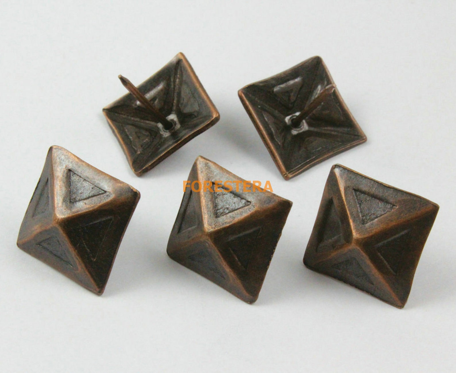 50pcs 19mm Antique Copper Square Upholstery Tacks Nails TN45 - Etsy