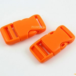 30 Pieces 20mm Orange Plastic Side Quick Release Buckle Clip for ...