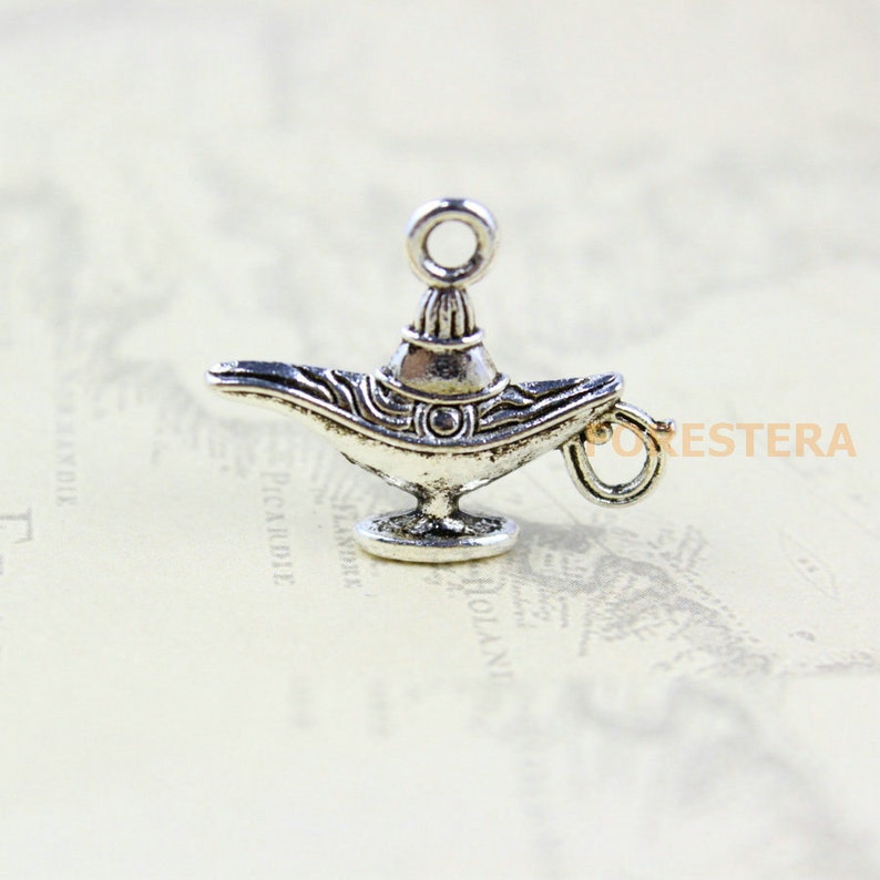25pcs Antique Silver Aladdin Lamp Charm Aladdin Lamp Pendant | Etsy