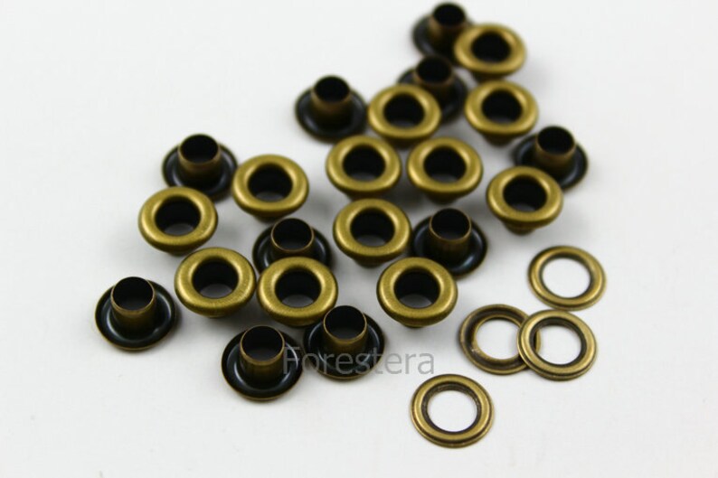 200pcs 9mm Antique Brass Round Grommet Eyelet 9mm X 4.5mm X - Etsy