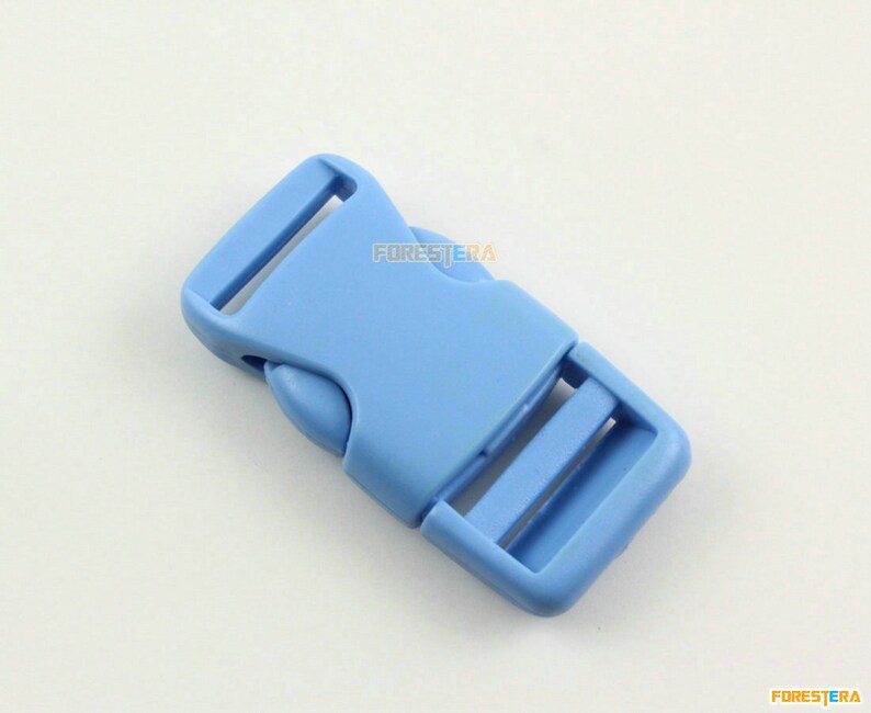 30 Pieces 20mm Light Blue Plastic Side Quick Release Buckle Clip for ...