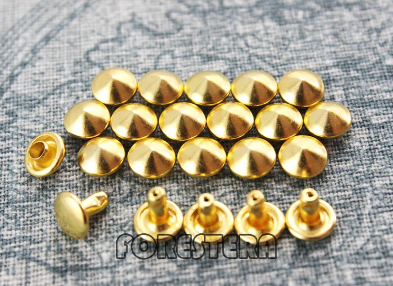 400pcs 7mm Gold Conical Rapid Rivet Studs JC-RI07 - Etsy