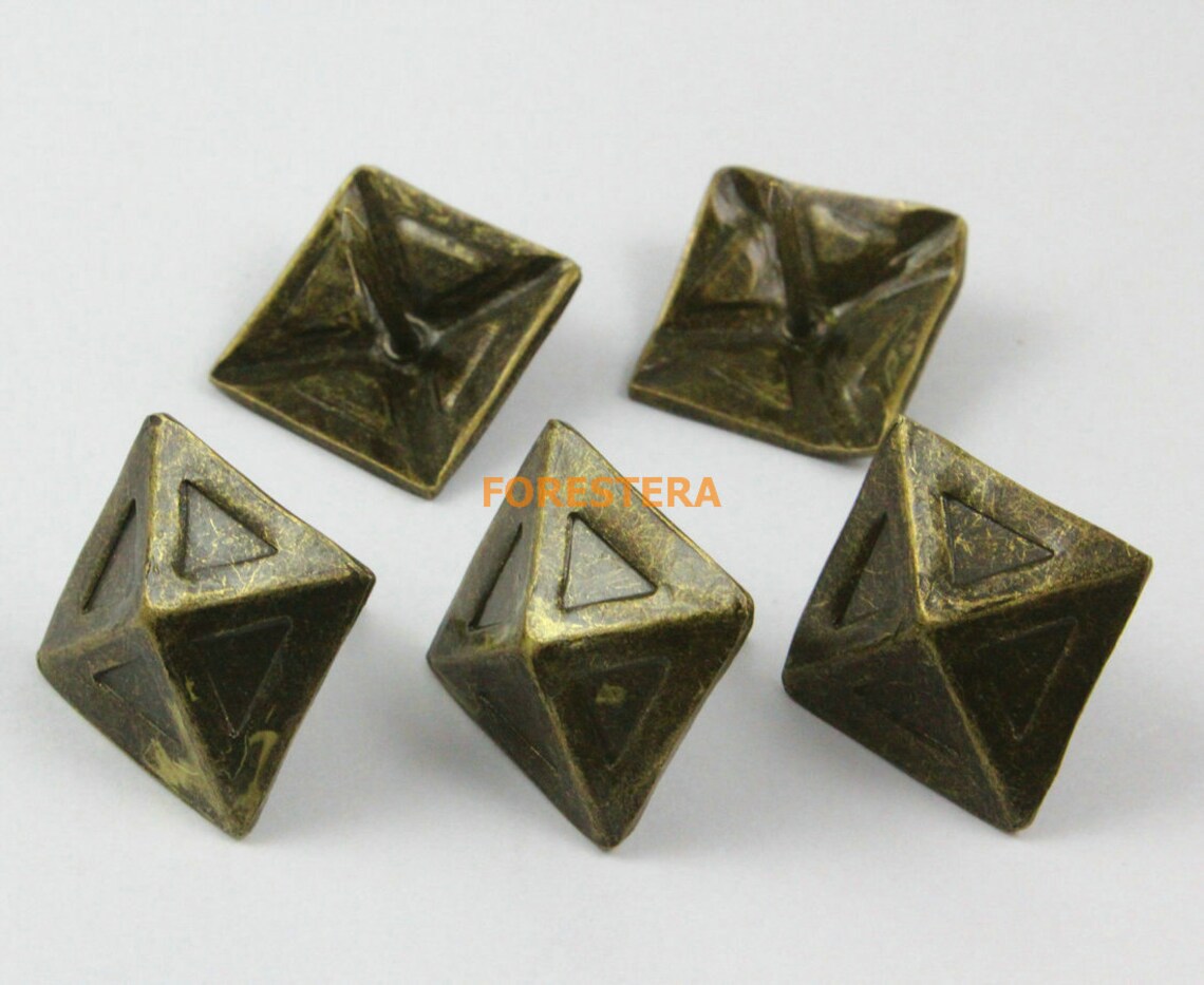 50pcs 19mm Antique Brass Square Upholstery Tacks Nails TN46 - Etsy