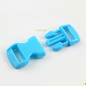 100 Pieces 10mm Sky Blue Plastic Side Quick Release Buckle Clip for ...