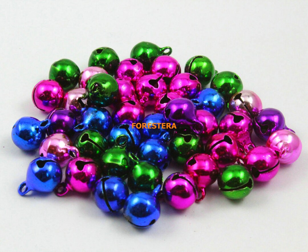 100pcs 10mm Mix Color Bells Jingle Bells Charm Bead (CSLD10) - Etsy