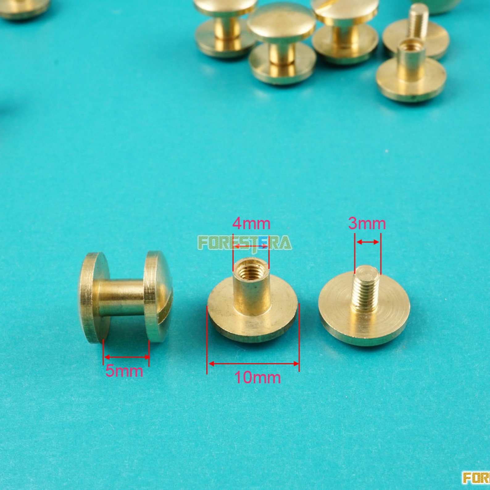 105mm Solid Brass Rivet Chicago Screw for Leather Craft Belt - Etsy