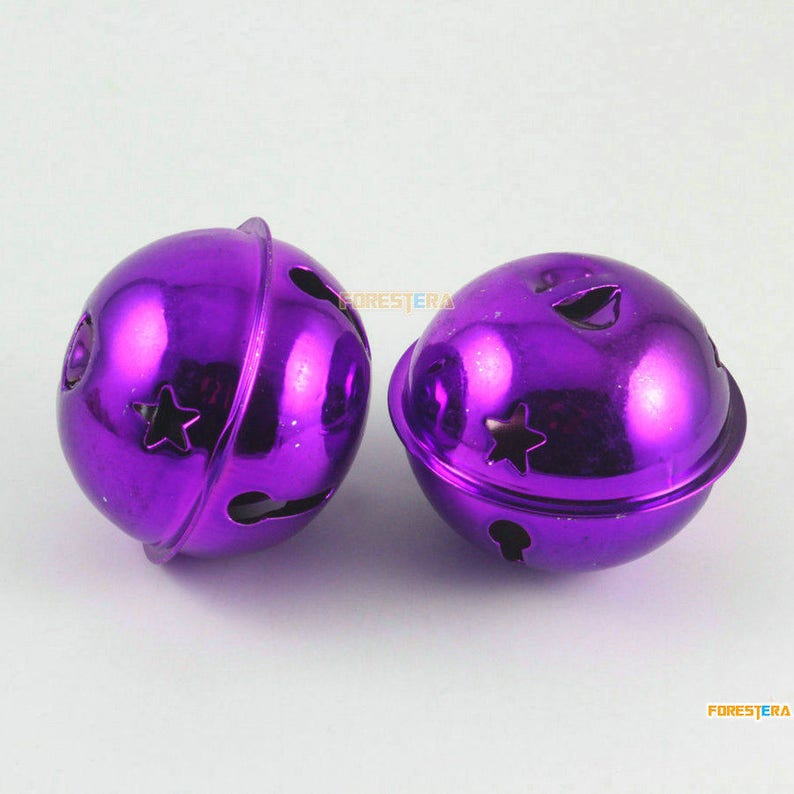 5pcs 50mm Purple Bells Jingle Bells Christmas Bells Pet Bells - Etsy