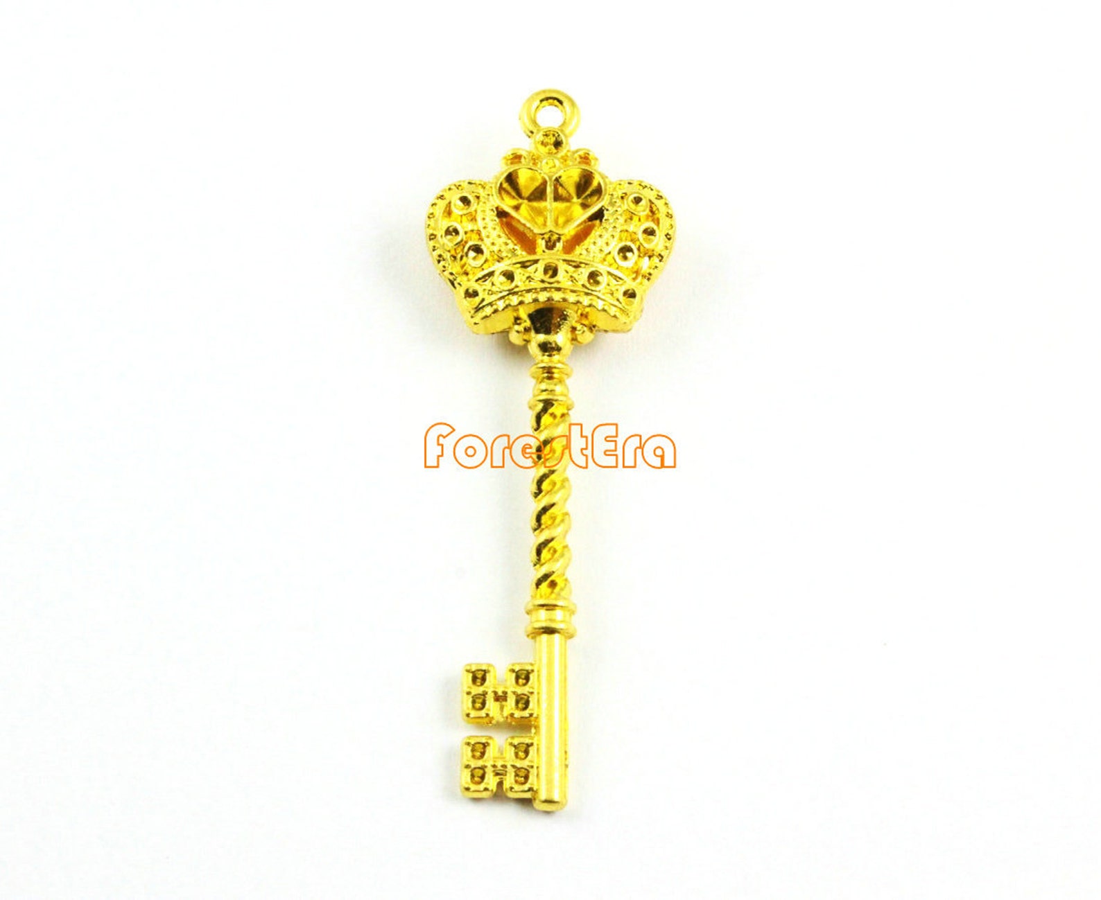 10pcs Gold Crown Key Charm Crown Key Pendant 59x20mm (PND958) - Etsy