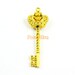 10pcs Gold Crown Key Charm Crown Key Pendant 59x20mm (PND958) - Etsy