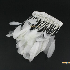 50CM White Feather Trim YM184 - Etsy
