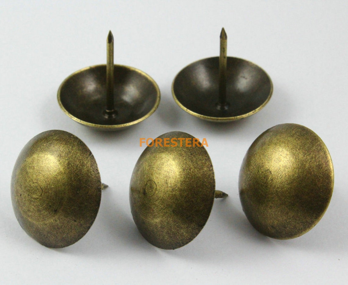 50pcs 25mm Antique Brass Upholstery Tacks Nails (TN21) - Etsy
