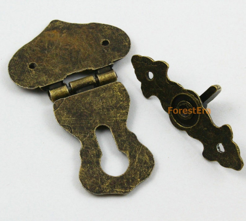 1pcs Antique Brass Jewelry Box Hasp Latch Lock 48x64mm With - Etsy