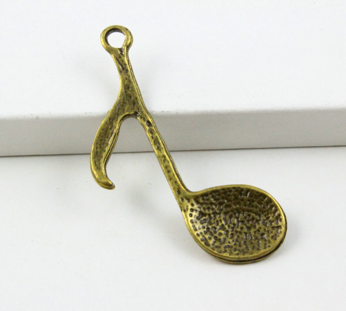 20pcs Antique Brass Musical Note Charm Musical Note Pendant - Etsy