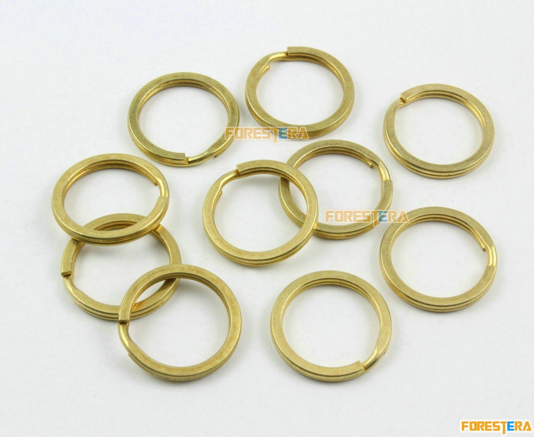 20 Pieces 20mm Solid Brass Split Key Ring - Flat (BKRING1) - Etsy