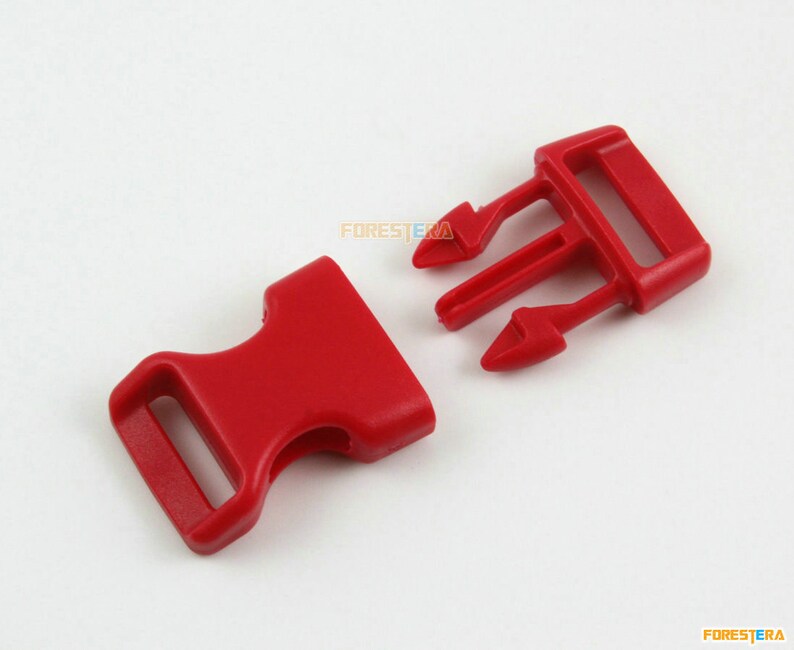 50 Pieces 15mm Dark Red Plastic Side Quick Release Buckle Clip - Etsy