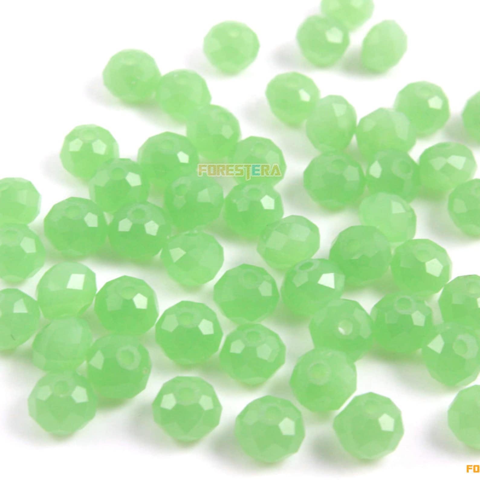 6mm Green Faceted Bead Green Faceted Glass Bead for Jewelry (BEAD-A15-6 ...