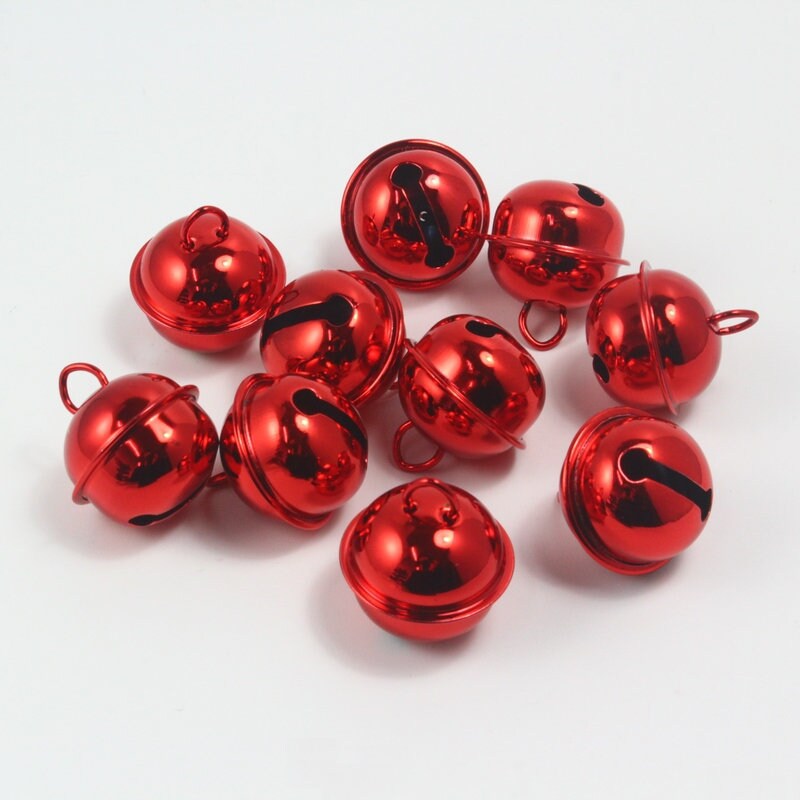 10Pcs 2.2CM 0.87inch Brilliant Red Bells Jingle Bells | Etsy