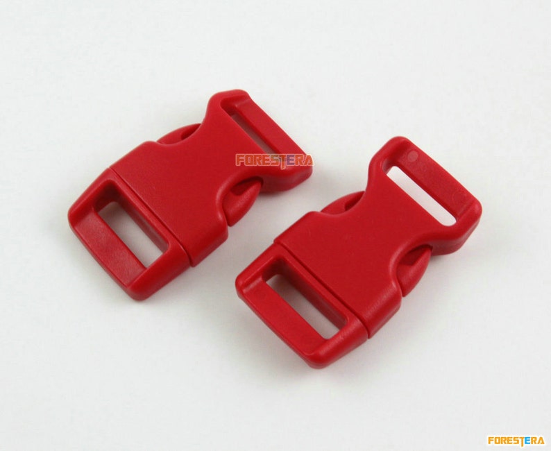 50 Pieces 15mm Dark Red Plastic Side Quick Release Buckle Clip - Etsy