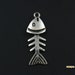 20pcs Antique Silver Fish Bone Charm Fish Bone Pendant 35x12mm (PND1337 ...