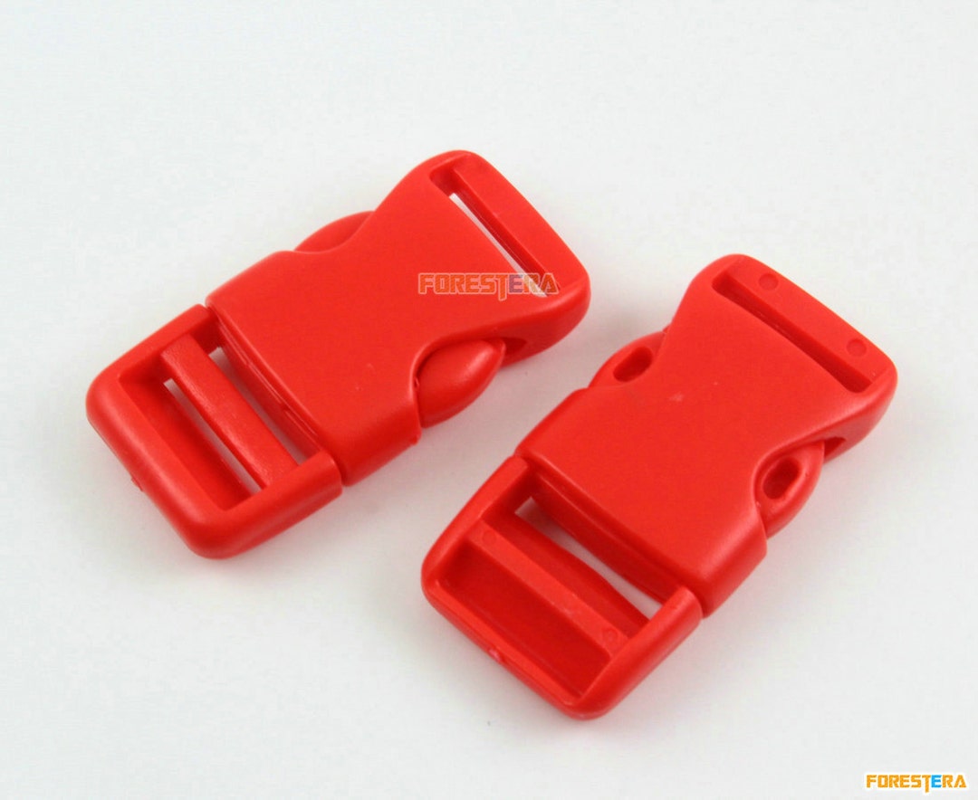 30 Pieces 20mm Red Plastic Side Quick Release Buckle Clip for Backpack ...