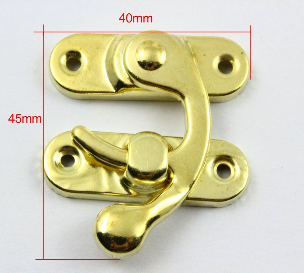 10pcs Gold Jewelry Box Hasp Latch Lock 40x45mm With Screws - Etsy