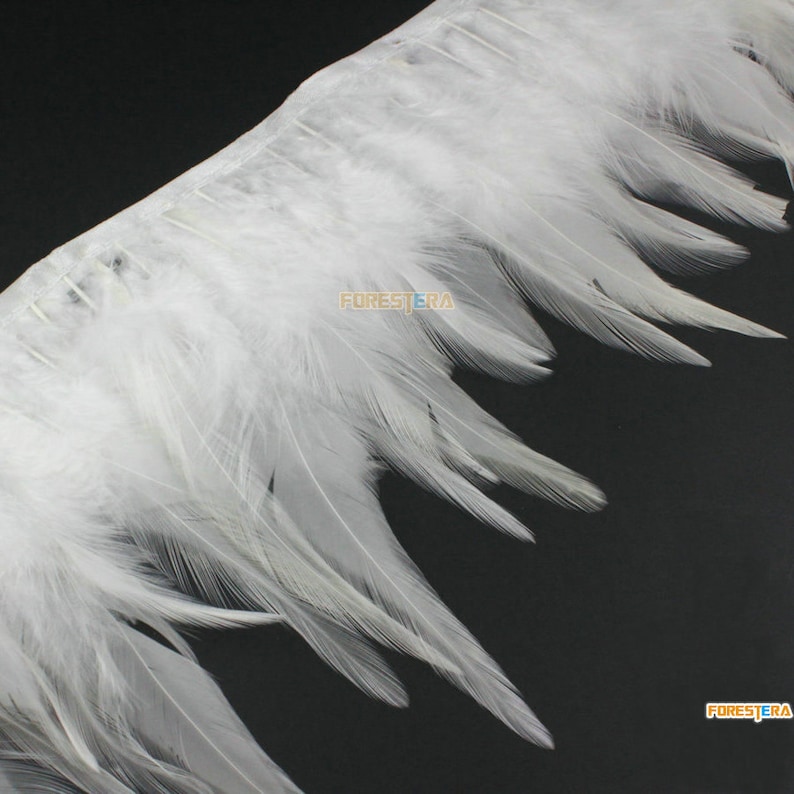 1 Yard White Feather Trim YM181 - Etsy