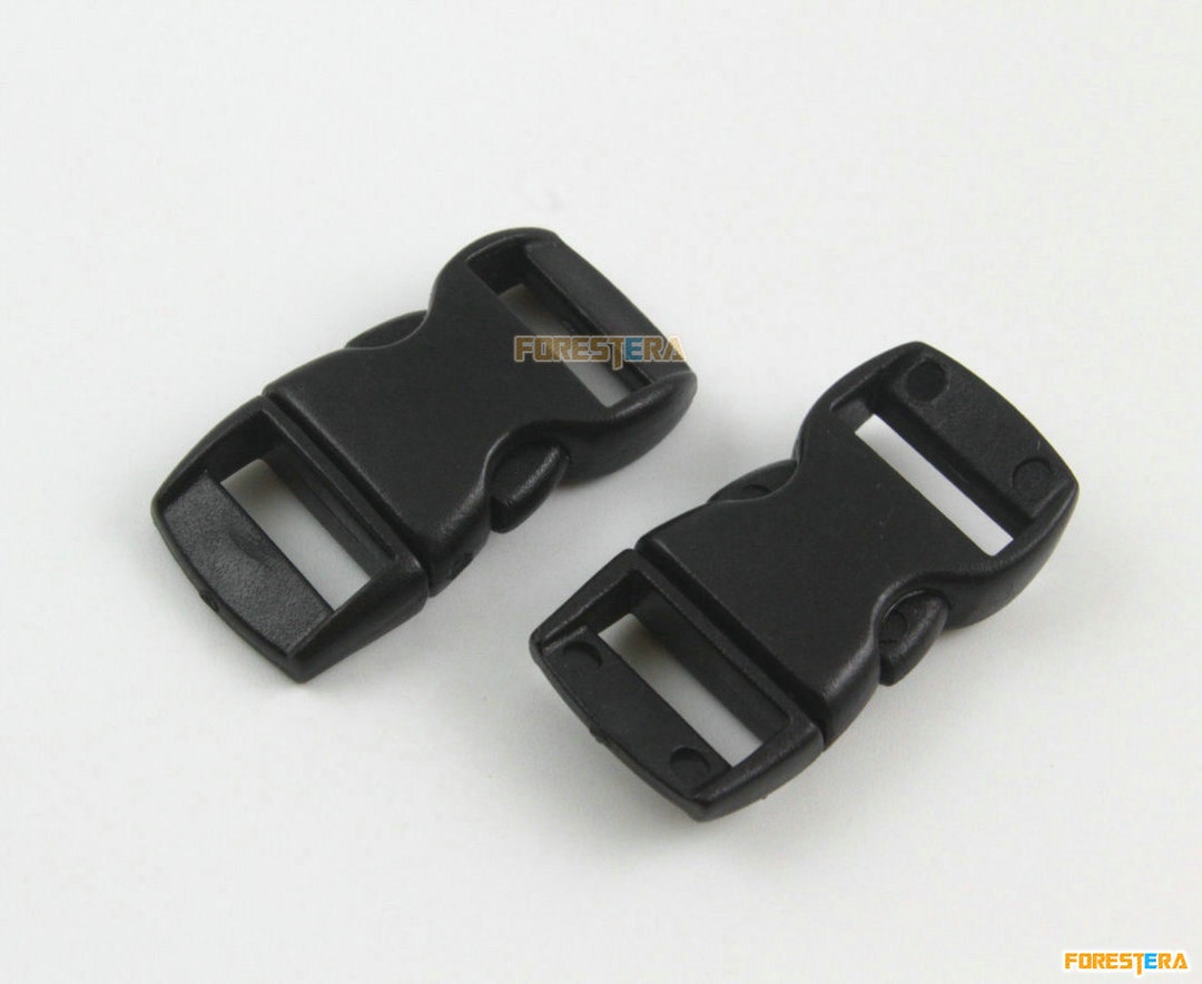 100 Pieces 10mm Black Plastic Side Quick Release Buckle Clip for ...