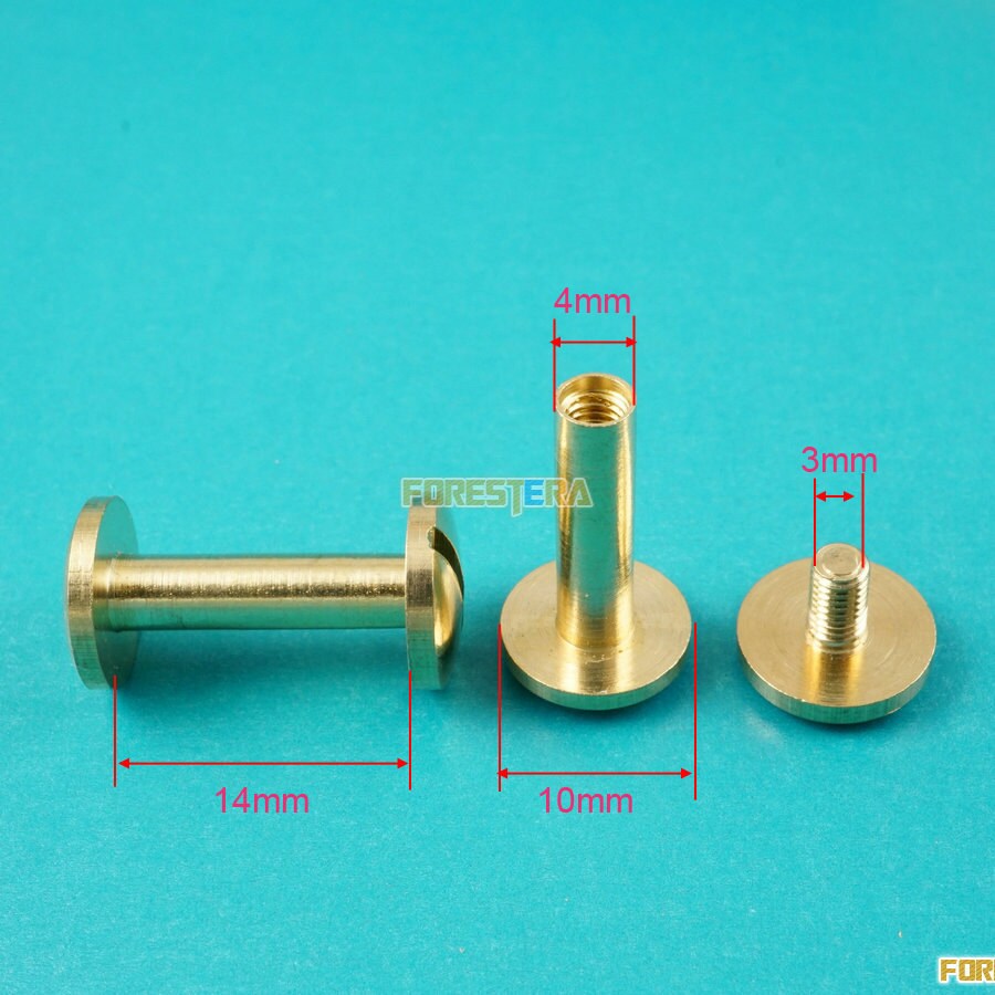 1014mm Solid Brass Rivet Chicago Screw for Leather Craft Belt - Etsy