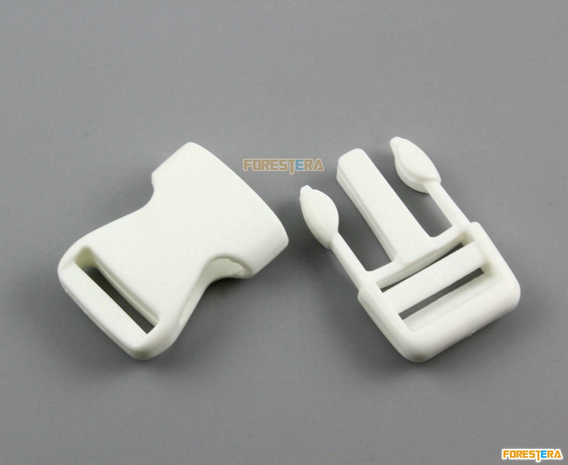 30 Pieces 20mm White Plastic Side Quick Release Buckle Clip - Etsy