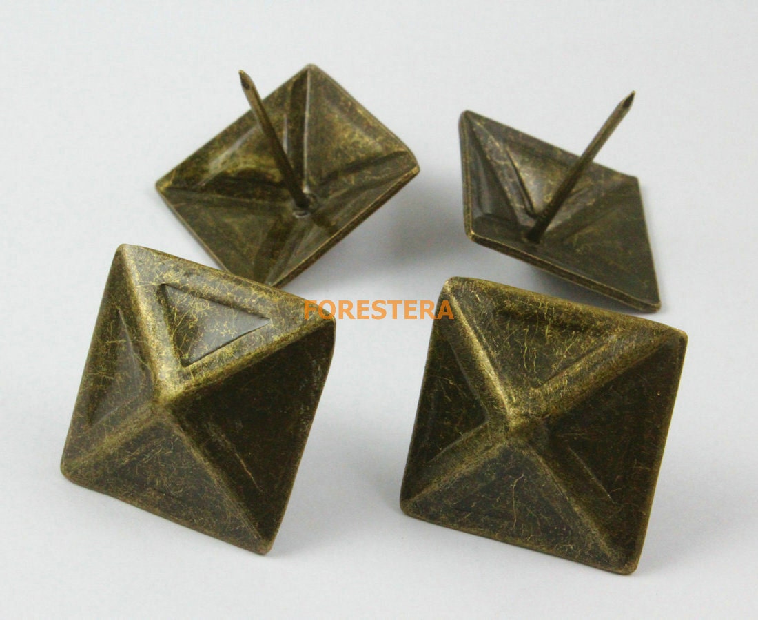 30pcs 30mm Antique Brass Square Upholstery Tacks Nails TN48 - Etsy