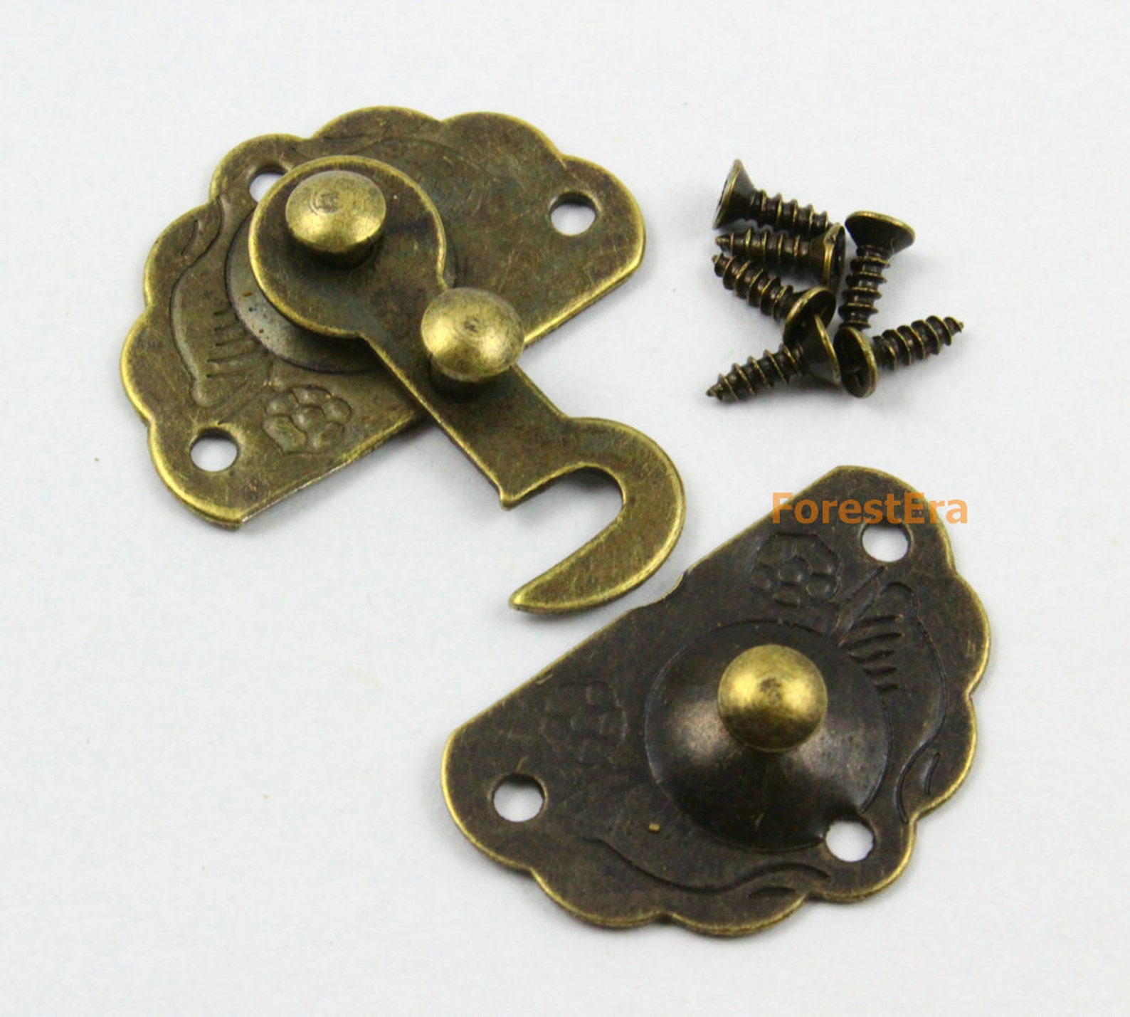 1pcs Antique Brass Jewelry Box Hasp Latch Lock 34x45mm With - Etsy