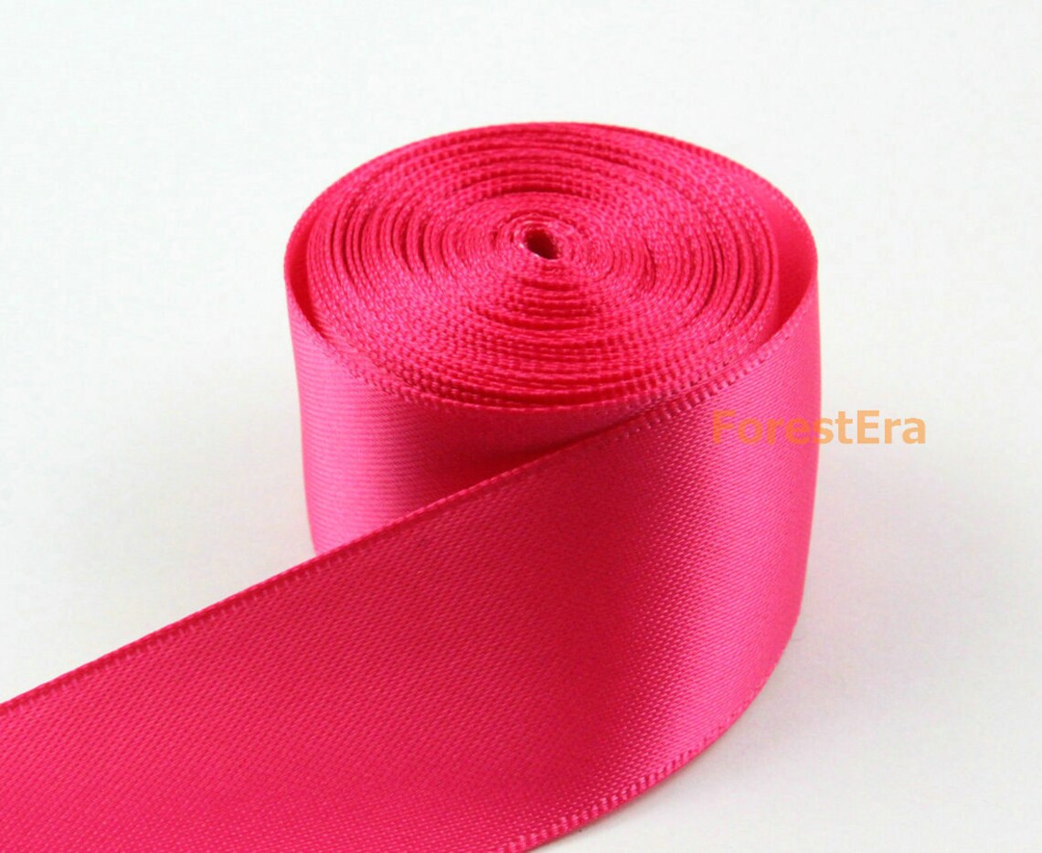 4 Yards 1 Inch Rose Red Glossy Ribbon Hair Ribbon Grosgrain | Etsy