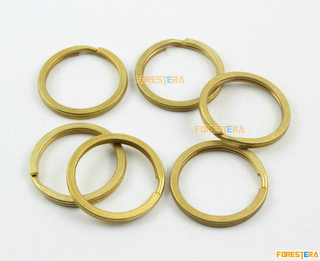 20 Pieces 23mm Solid Brass Split Key Ring - Flat (BKRING2) - Etsy