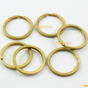 20 Pieces 23mm Solid Brass Split Key Ring - Flat (BKRING2) - Etsy