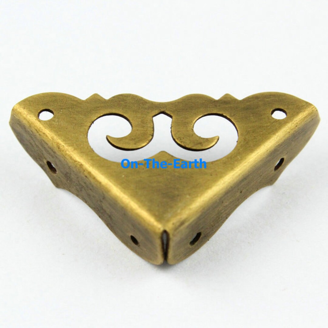 4pcs Antique Brass Jewelry Box Corner Decoration Corner Protection 31mm ...