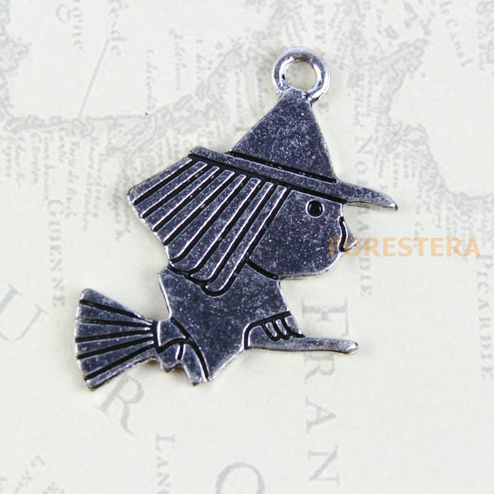 10pcs Antique Silver Witch Charm Witch Pendant 29x24mm (PND260) - Etsy