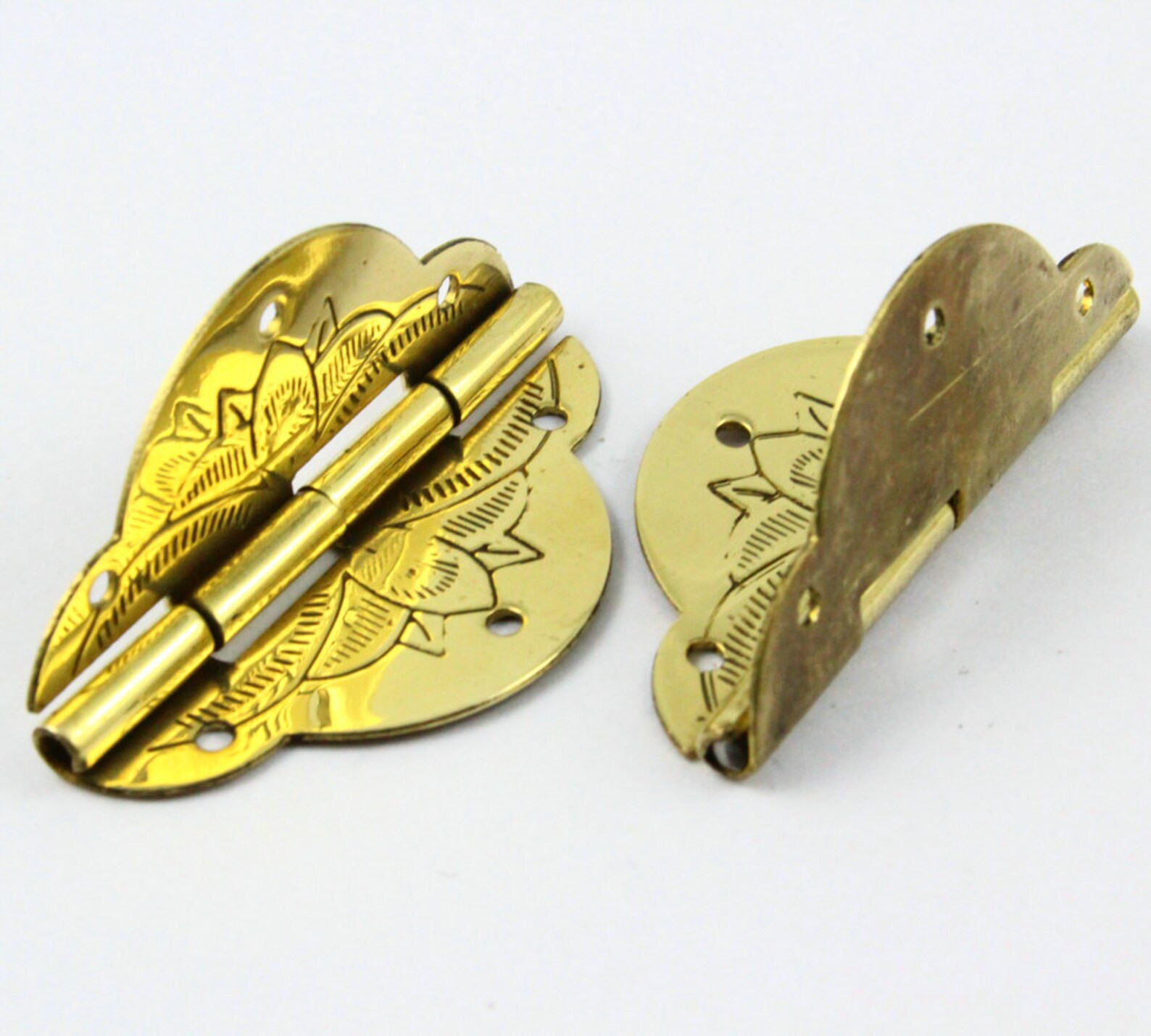 2pcs Brass Flower Hinge Small Hinge Box Hinge 44x33mm (HINGE09) - Etsy