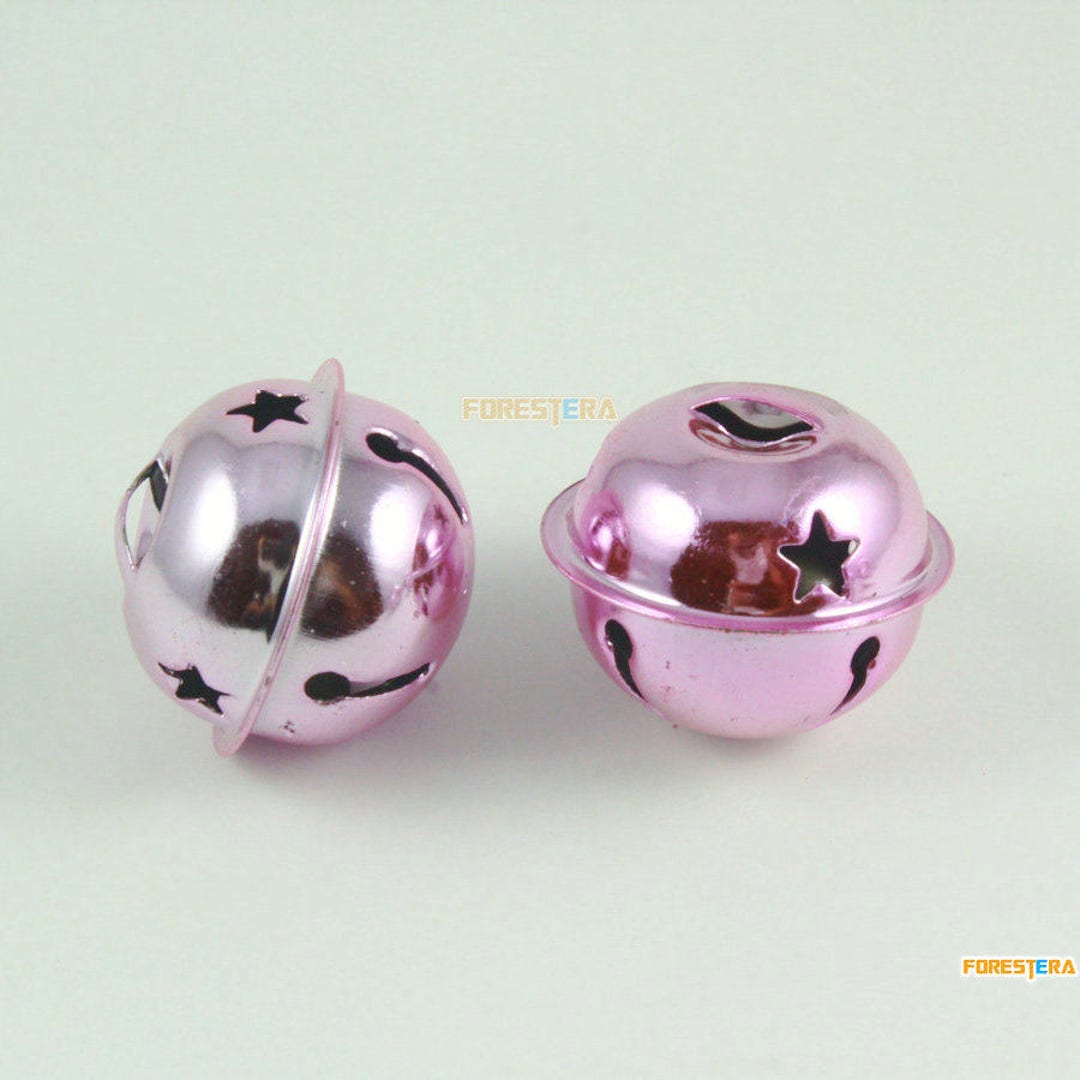 10pcs 30mm Pink Bells Jingle Bells Christmas Bells Pet Bells (bell01 ...