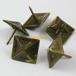 50pcs 19mm Antique Brass Square Upholstery Tacks Nails (TN46) - Etsy
