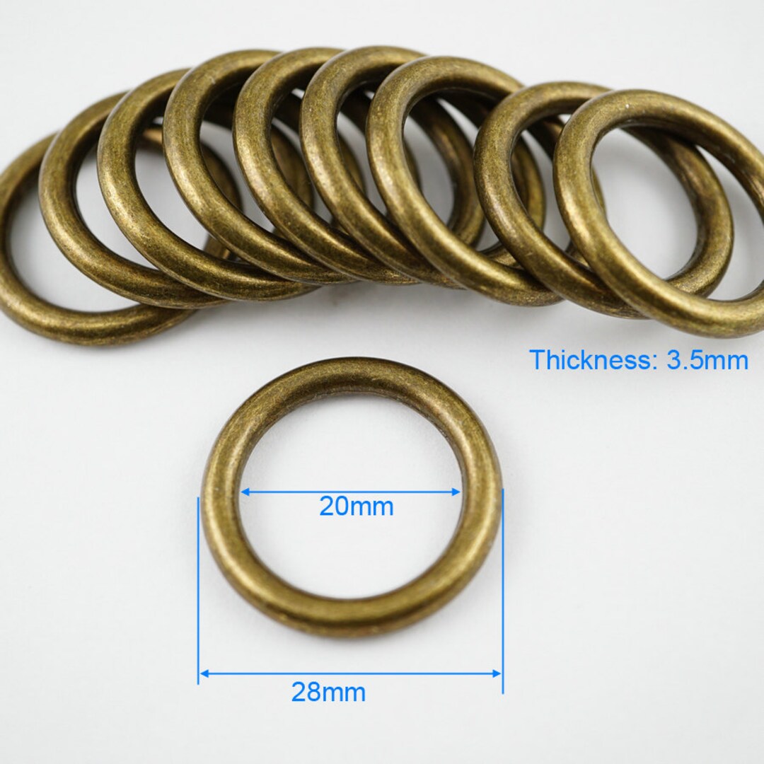 10pcs Antique Brass O Ring Metal O Ring Inner Diameter 19.5mm (B-G8115 ...