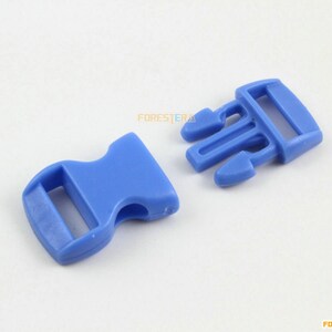 100 Pieces 10mm Blue Plastic Side Quick Release Buckle Clip for ...