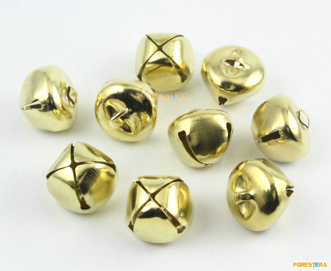 50pcs 20mm Gold Bells Jingle Bells Pet Bells Cross Bells | Etsy