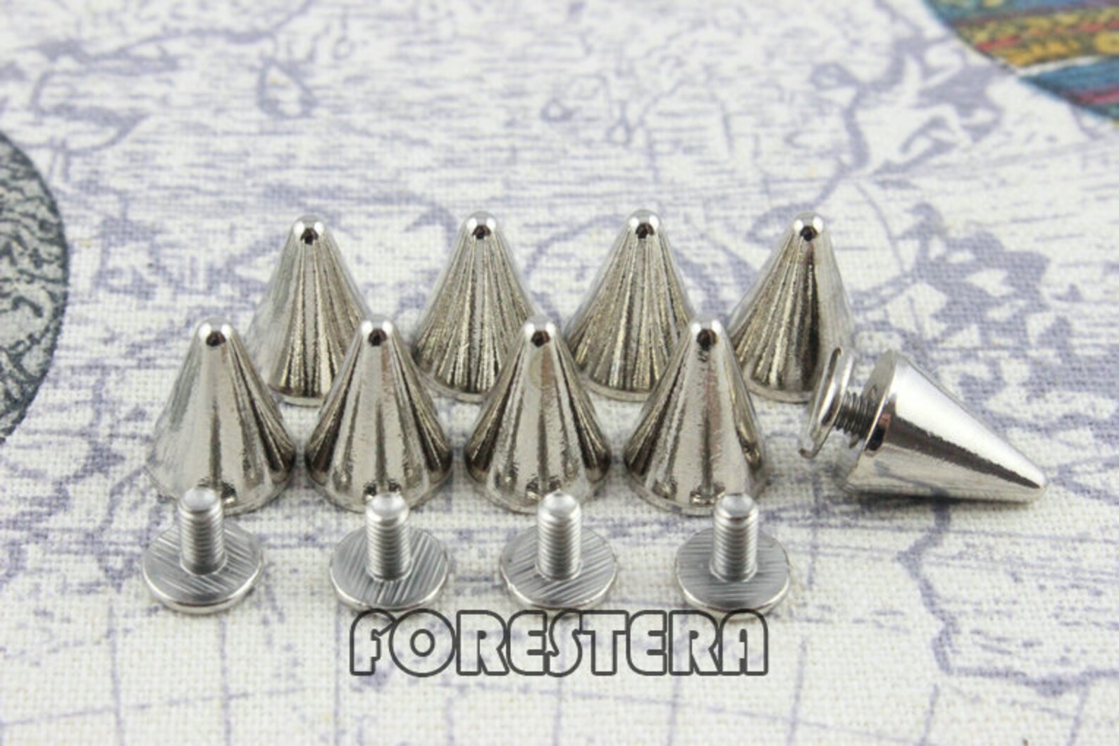 10pcs 13mm X 10mnm Silver Conical Metal Screw Back Spike Studs - Etsy