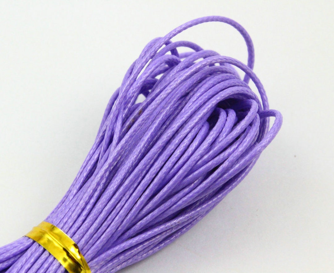 10 Yards 1mm Light Purple Wax Cord Korea Polyester Cord Poly Bracelet ...