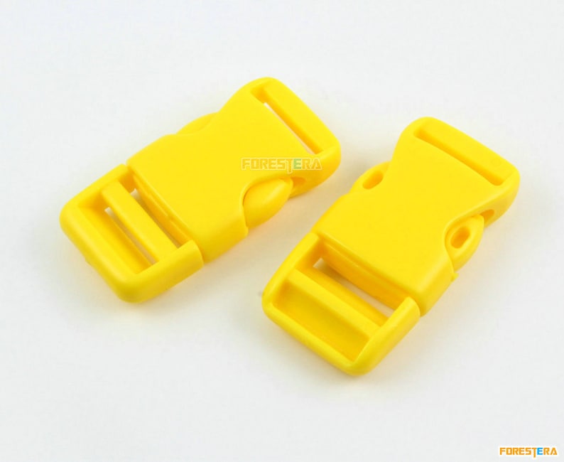 30 Pieces 20mm Yellow Plastic Side Quick Release Buckle Clip for ...