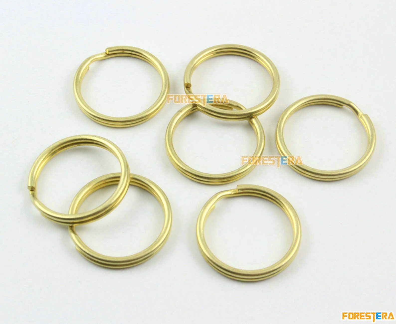 20 Pieces 20mm Solid Brass Split Key Ring BKRING5 - Etsy