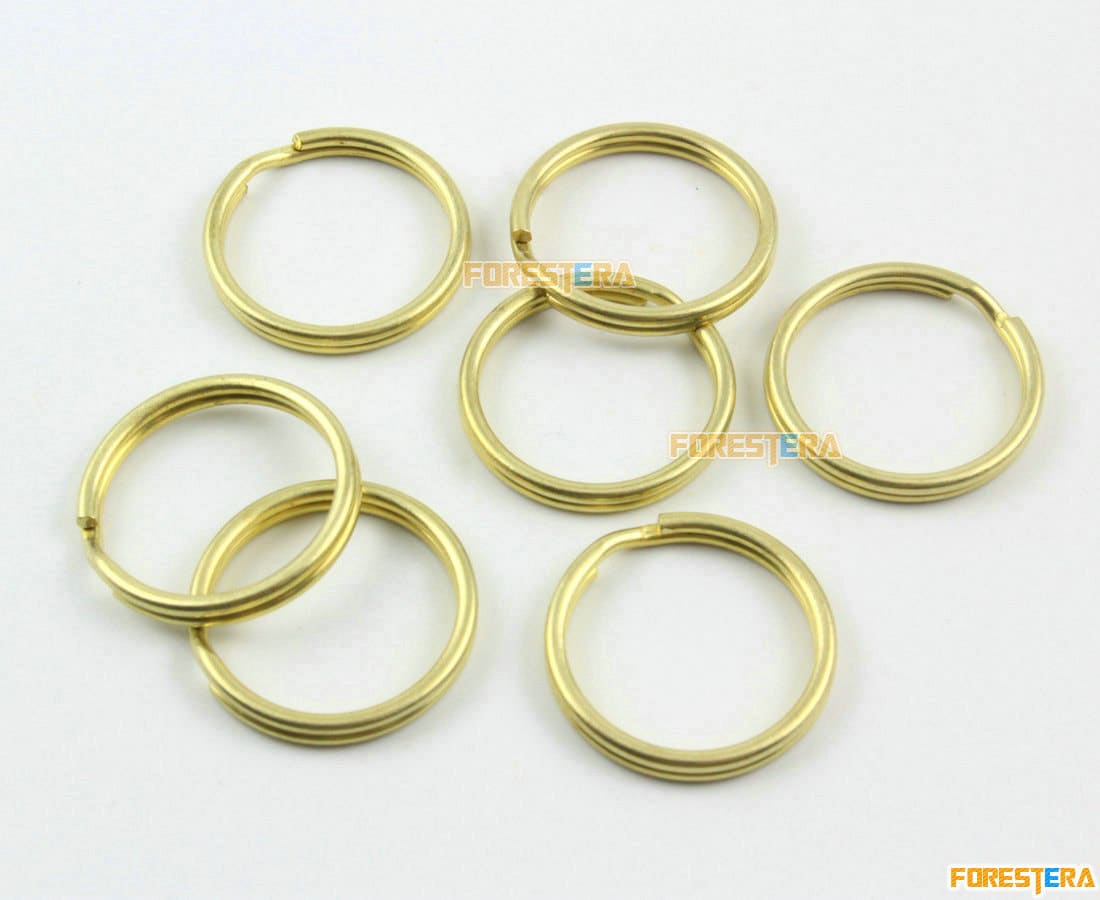 20 Pieces 20mm Solid Brass Split Key Ring BKRING5 - Etsy