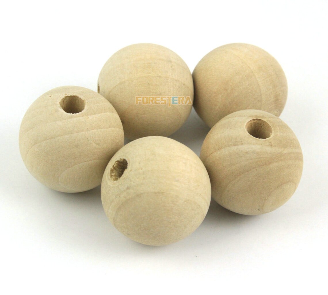 18mm Wood Bead Natrual Wood Bead for Jewelry BEAD-A40-18 | Etsy