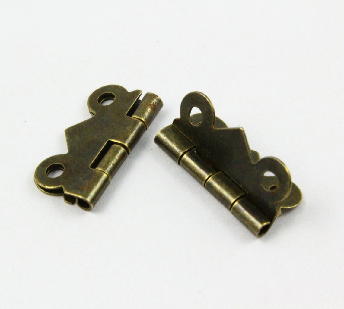 20pcs Antique Brass Hinge Small Hinge Box Hinge 17x20mm - Etsy Canada